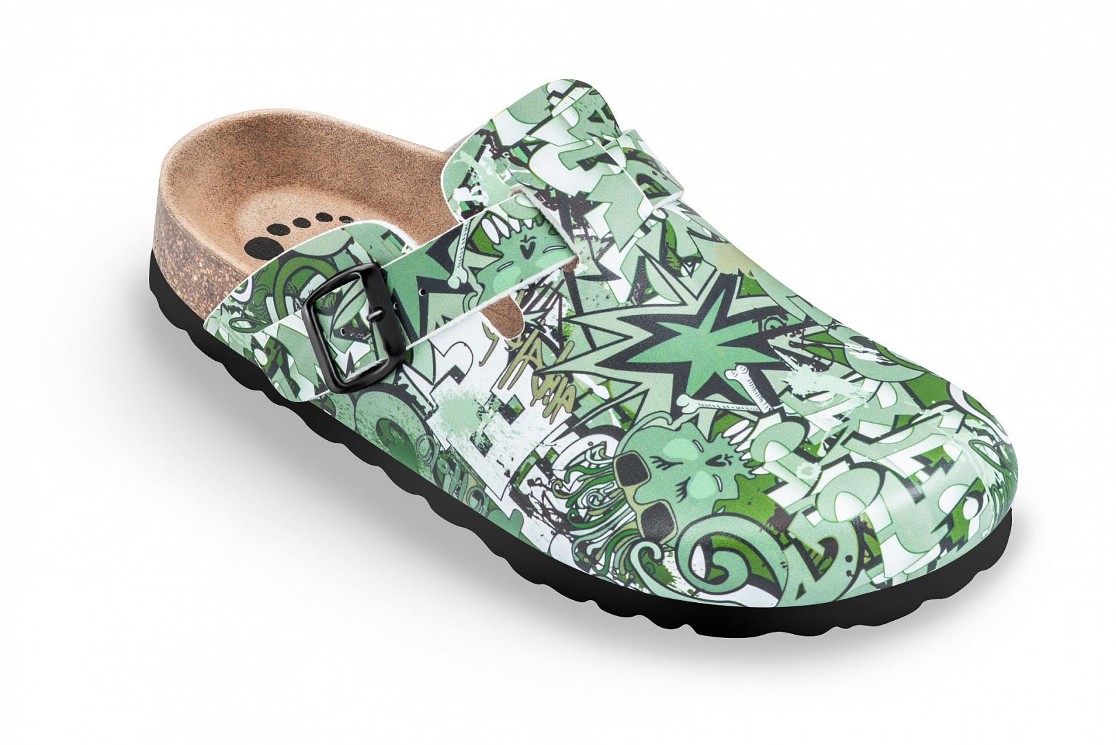 Obuv zdravotní FORcare 102041 zelená potisk graffiti | FORcare ...